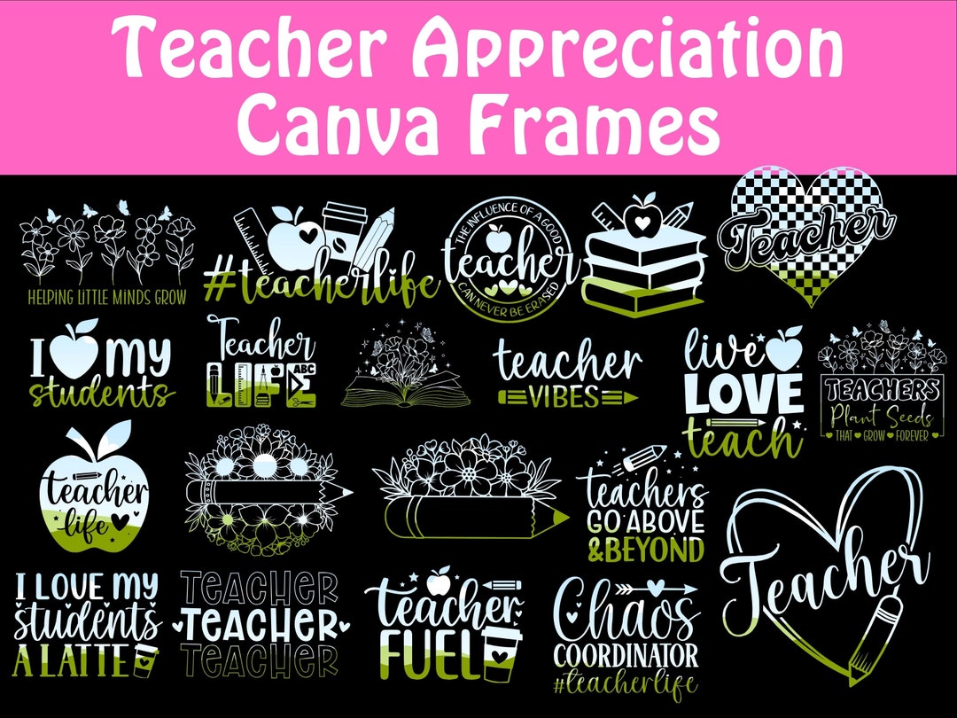 Teacher Appreciation Canva Template Drag and Drop Fillable Designs DIY ...