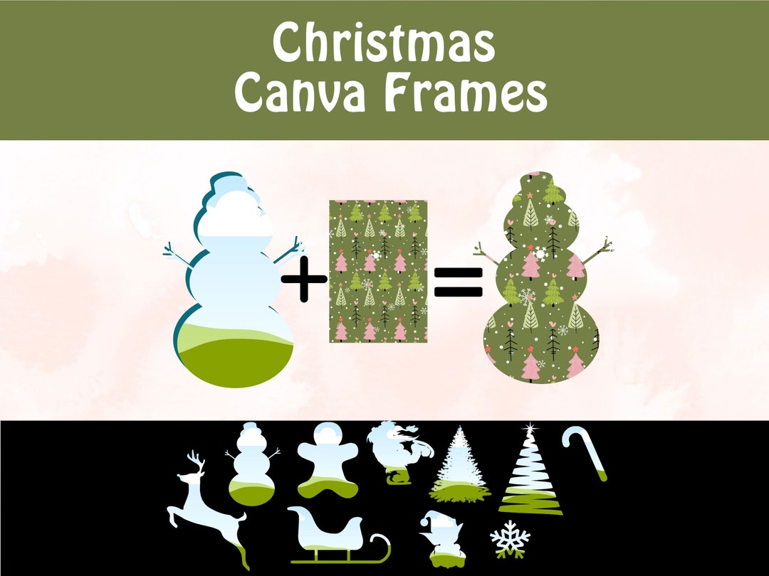 Canva Frames Christmas Canva Frame Editable Template Scandinavian ...