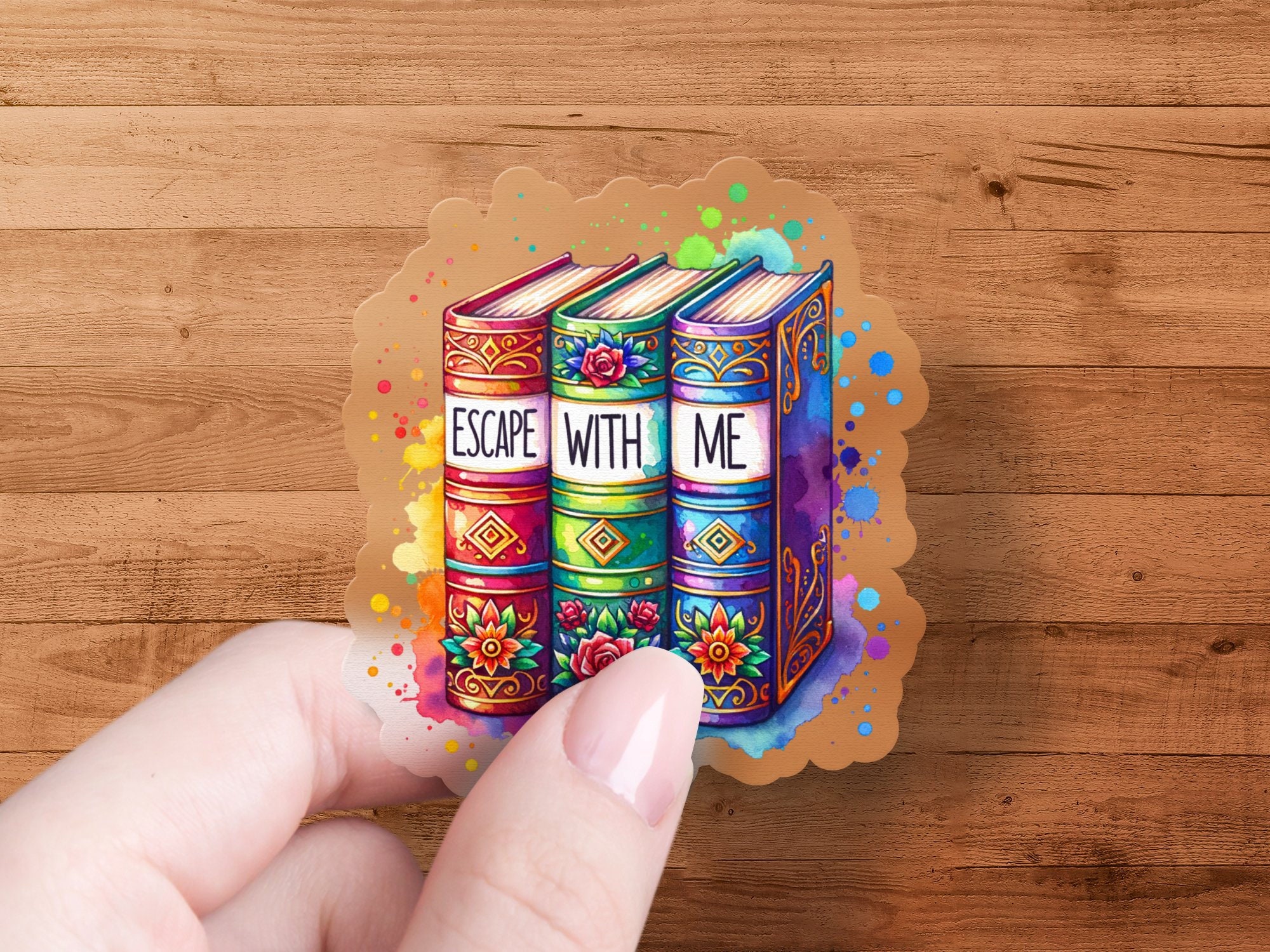 Books Clipart, Escape With Me PNG, Book Lover Art, Bookish Clip Art ...