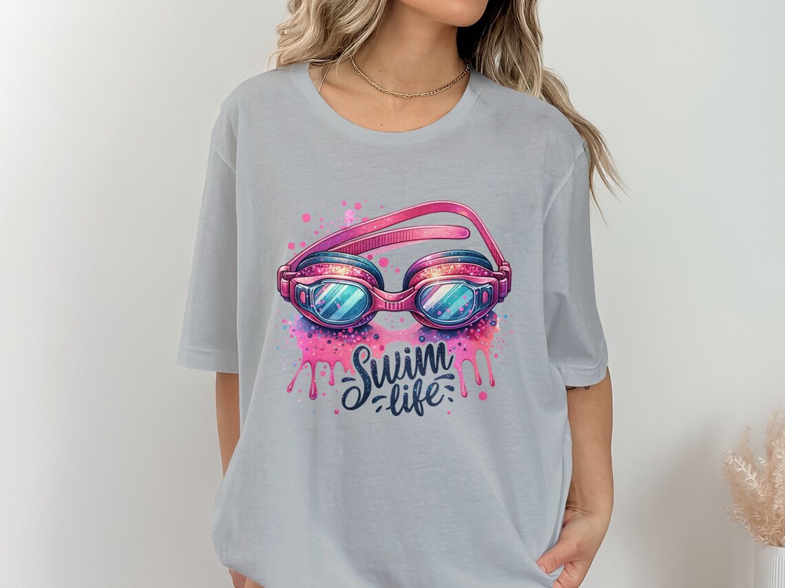 Swim Life Goggles PNG, High-res Digital Art, Splatter Background ...