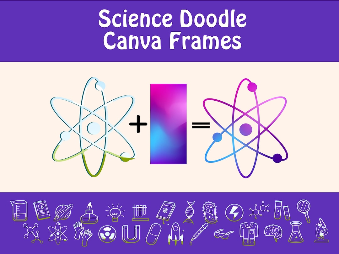 Science Canva Frames Science Doodles for Teachers, Funny Sci Designs ...