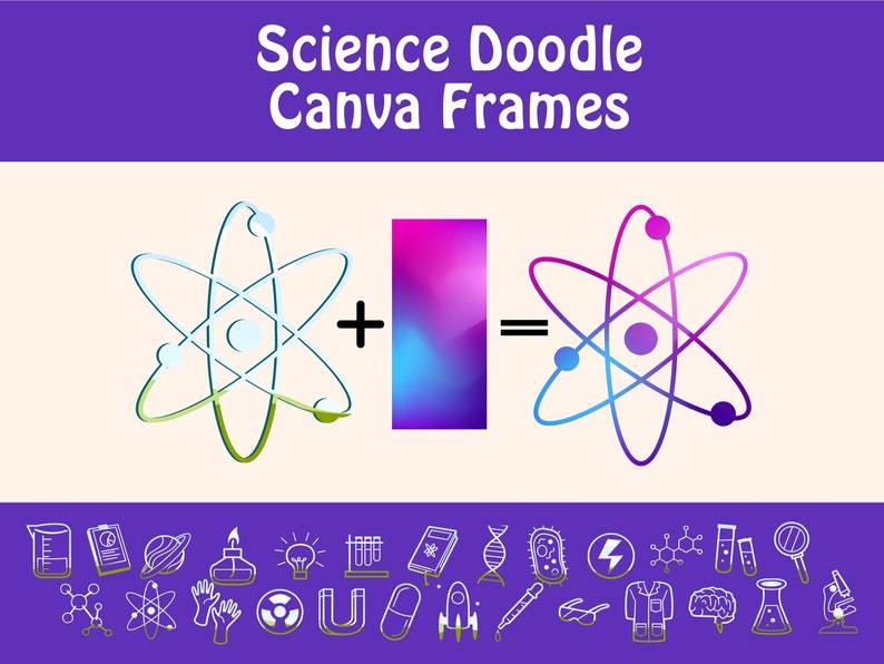 Science Canva Frames Science Doodles for Teachers Funny Sci - Etsy