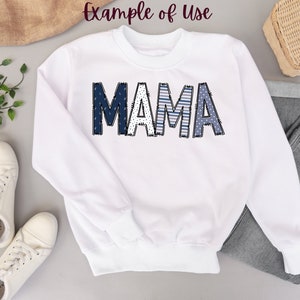 Blue Boho Doodle Letters + Clip Art, Uppercase Alphabet Set, Blue ...