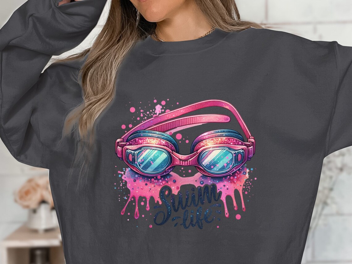 Swim Life Goggles PNG, High-res Digital Art, Splatter Background ...