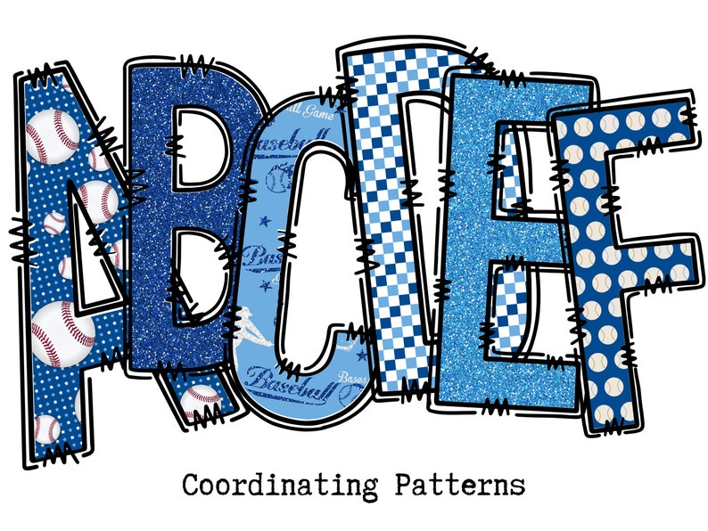 Baseball Letters and Clipart for Commercial Use, Sports Alphabet ...