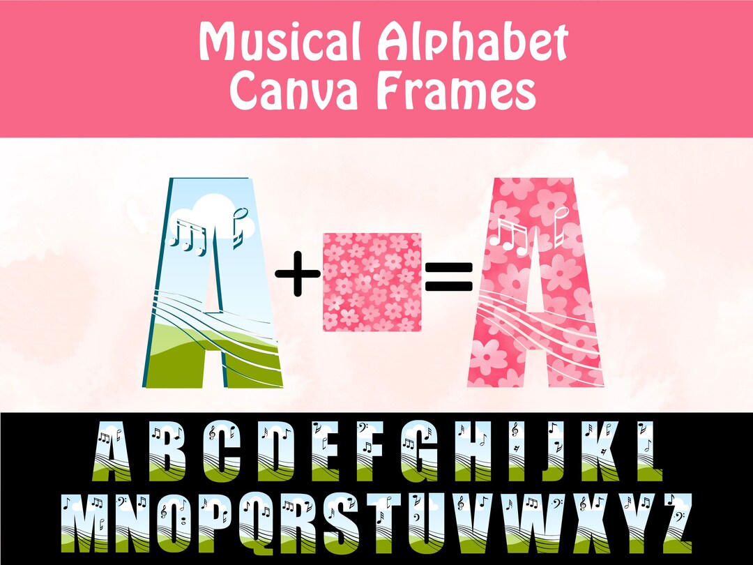 Canva Frames Musical Alphabet Doodle Letters, Music Clip Art, Canva ...