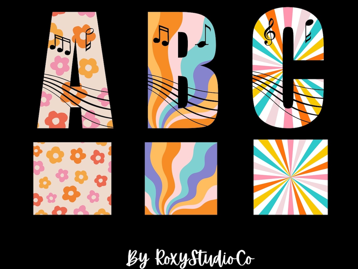 Canva Frames Musical Alphabet Doodle Letters, Music Clip Art, Canva ...