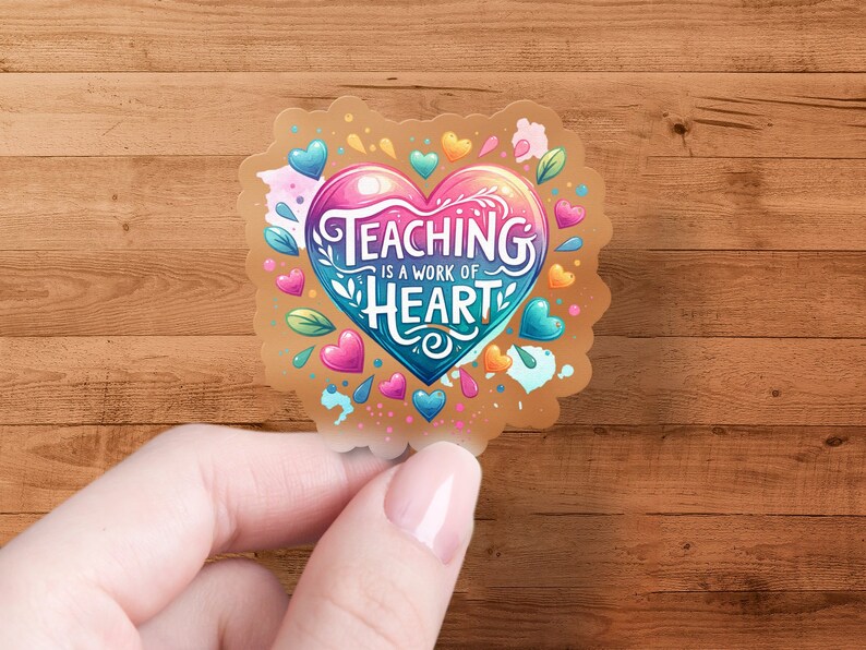 Teacher Appreciation Gift, Teaching is A Work of Heart, Watercolor ...