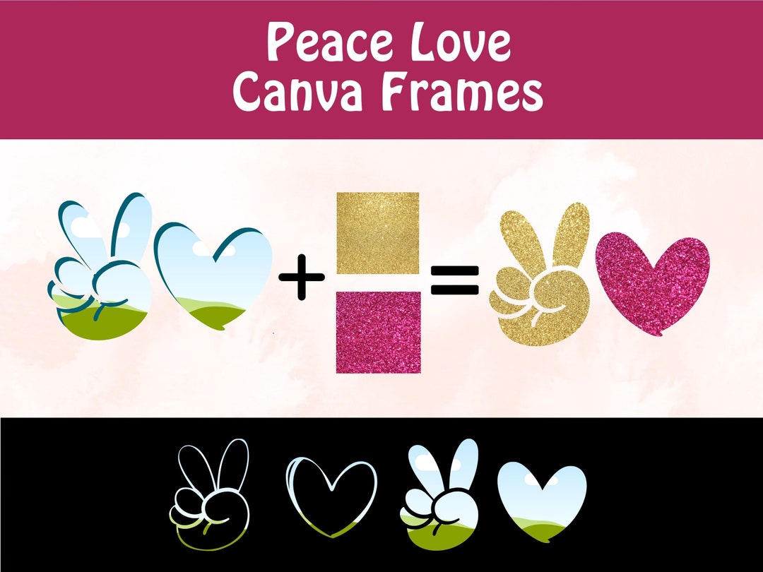 Peace Love Canva Template Drag and Drop Fillable DIY Shirt Design Canva ...