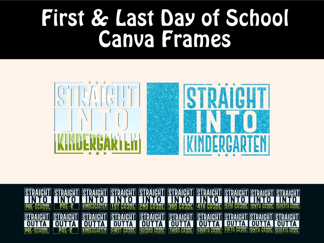Back to School Canva Frames, Teacher Design Elements, Straight Outta ...