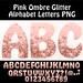 Glitter Letters PNG Alphabet Clipart Pink Glitter Letters - Etsy