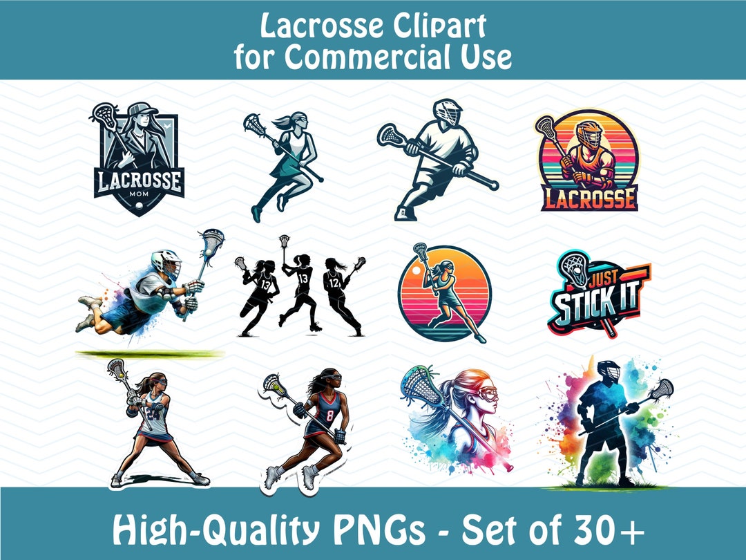 Lacrosse Clipart Bundle for Lacrosse Player Gifts, Lacrosse Mom, Love ...