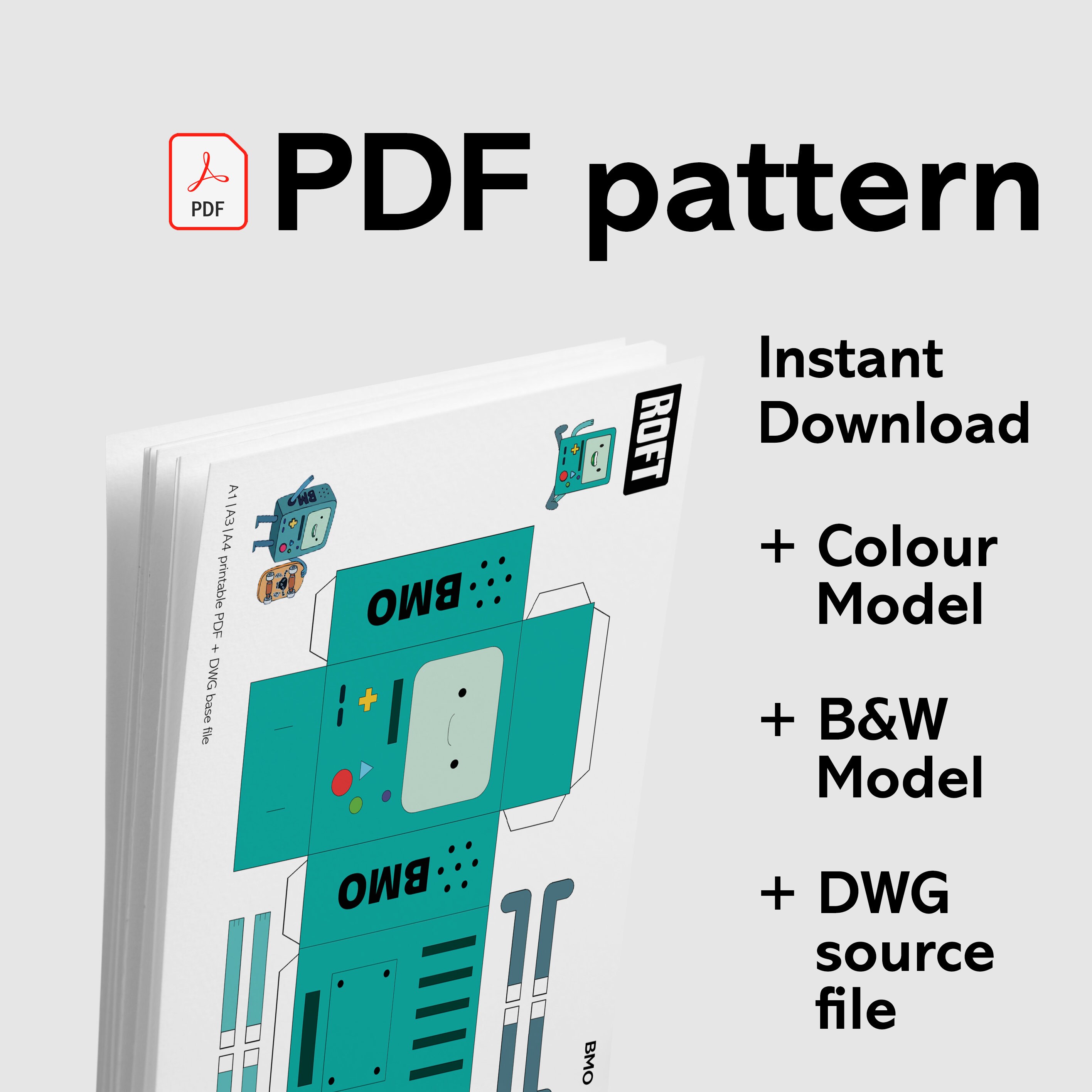 BMO Paper Model PDF Template - Etsy