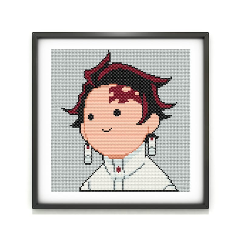 Tanjiro Cross Stitch Pattern PDF - Etsy