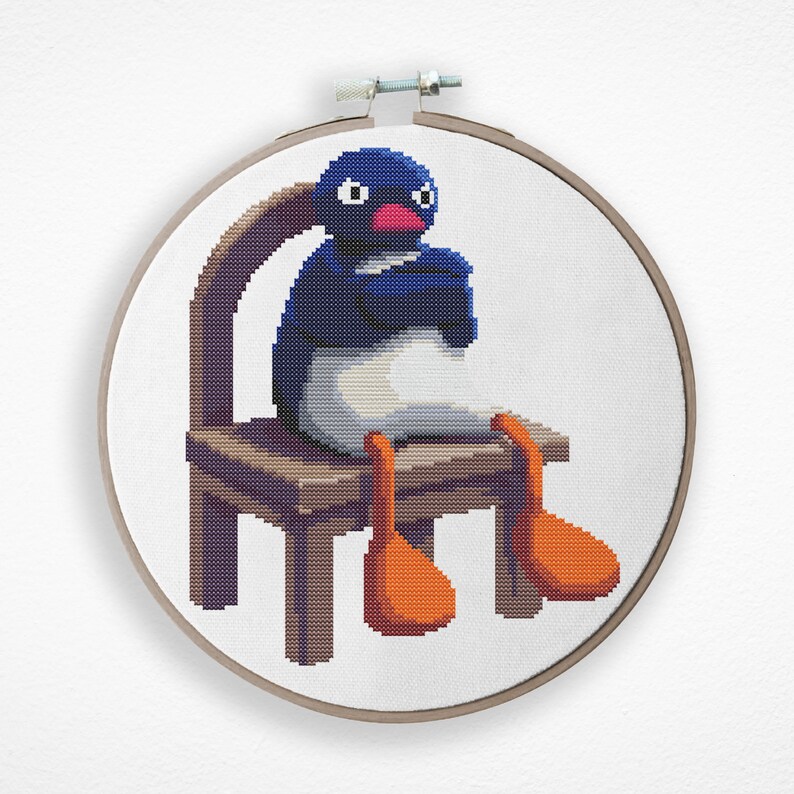 Angry Pingu Cross Stitch Pattern PDF - Etsy