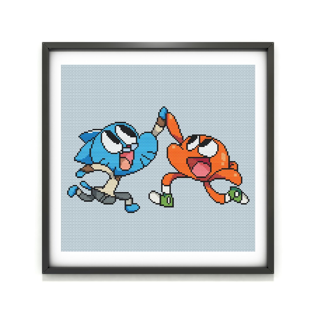 Gumball and Darwin Cross Stitch Pattern PDF - Etsy