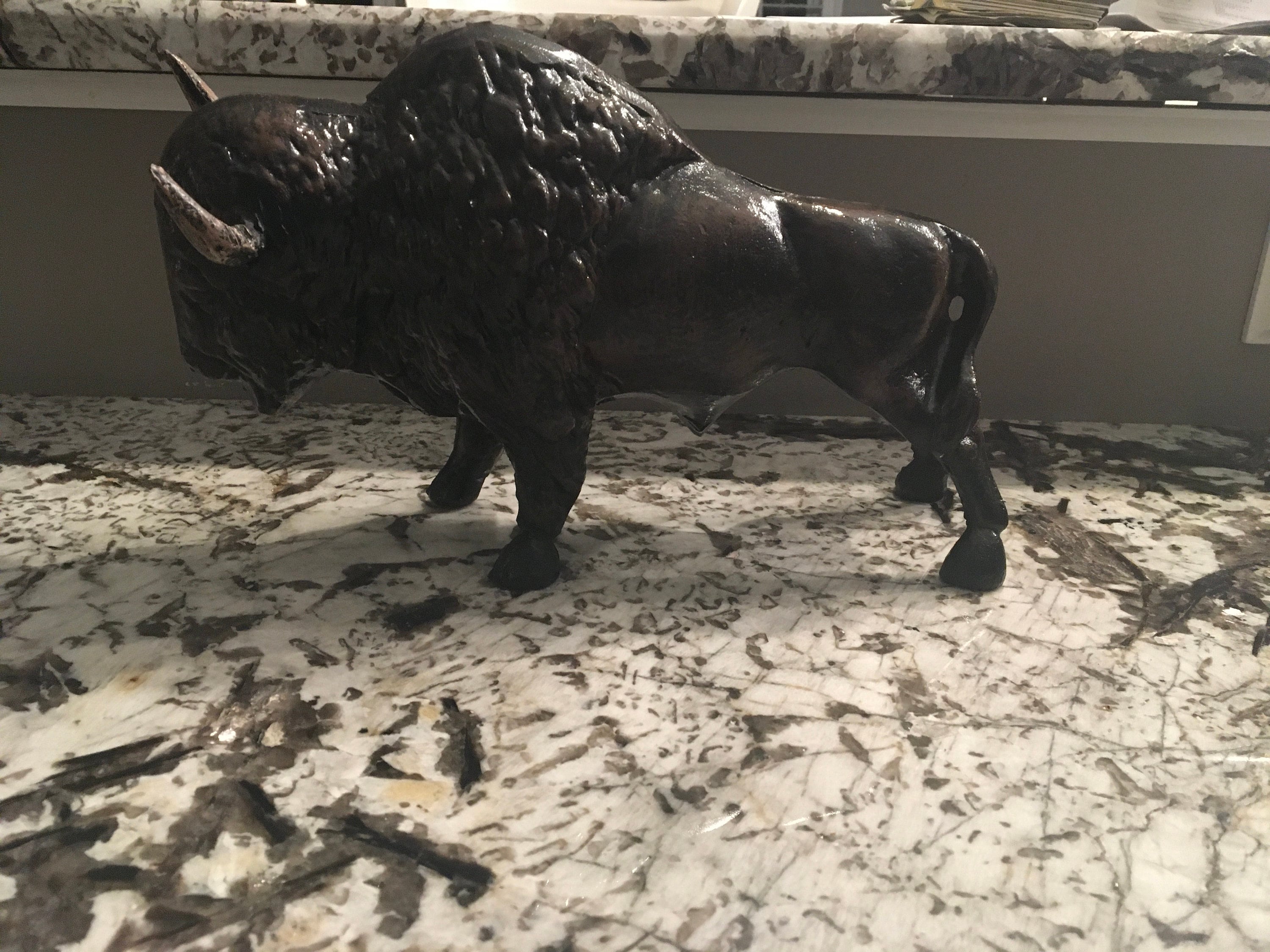 Aluminum Buffalo Bison Desktop Statue - Etsy