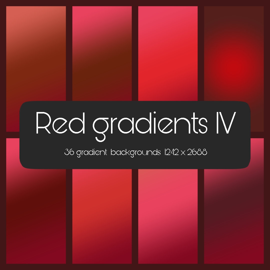 36 Red Gradient Backgrounds IV Gradient Backdrops Digital - Etsy