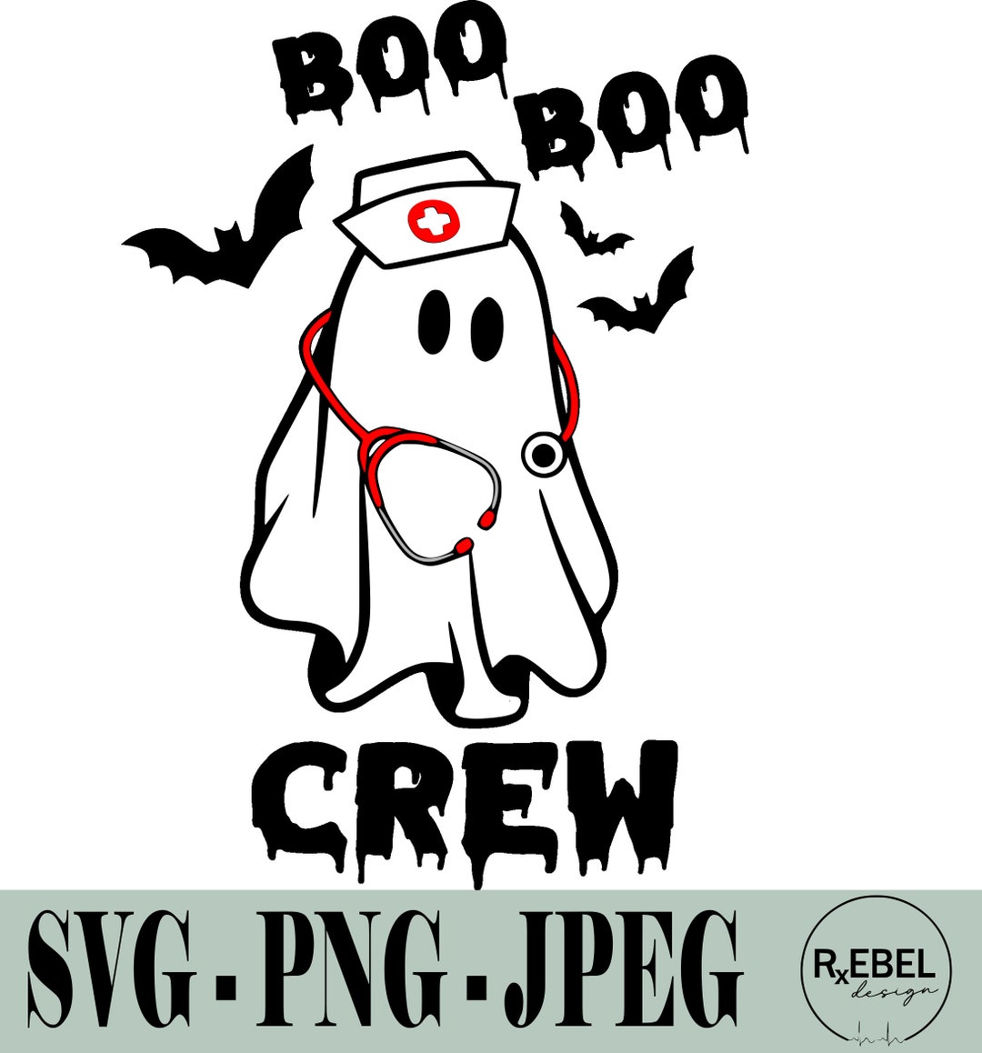 Medical SVG - Boo Boo Crew SVG - Ghost Nurse SVG - Etsy