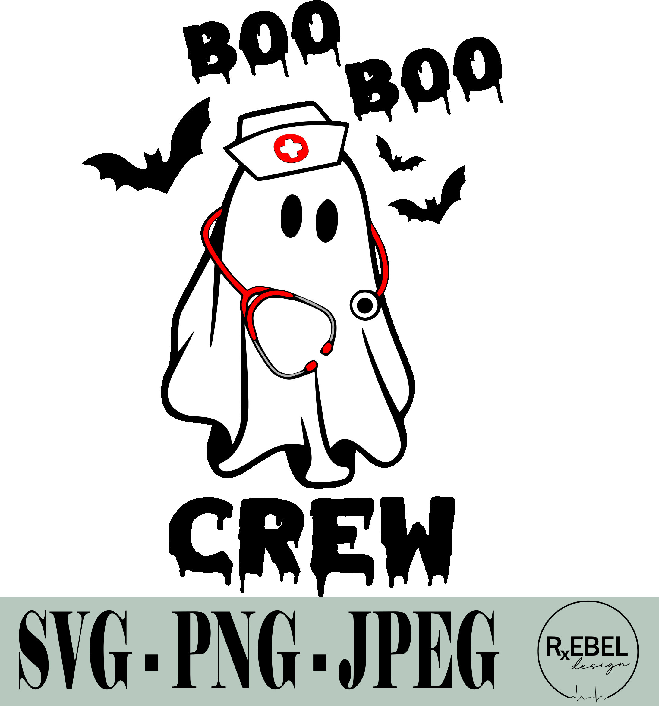 Medical SVG - Boo Boo Crew SVG - Ghost Nurse SVG - Etsy
