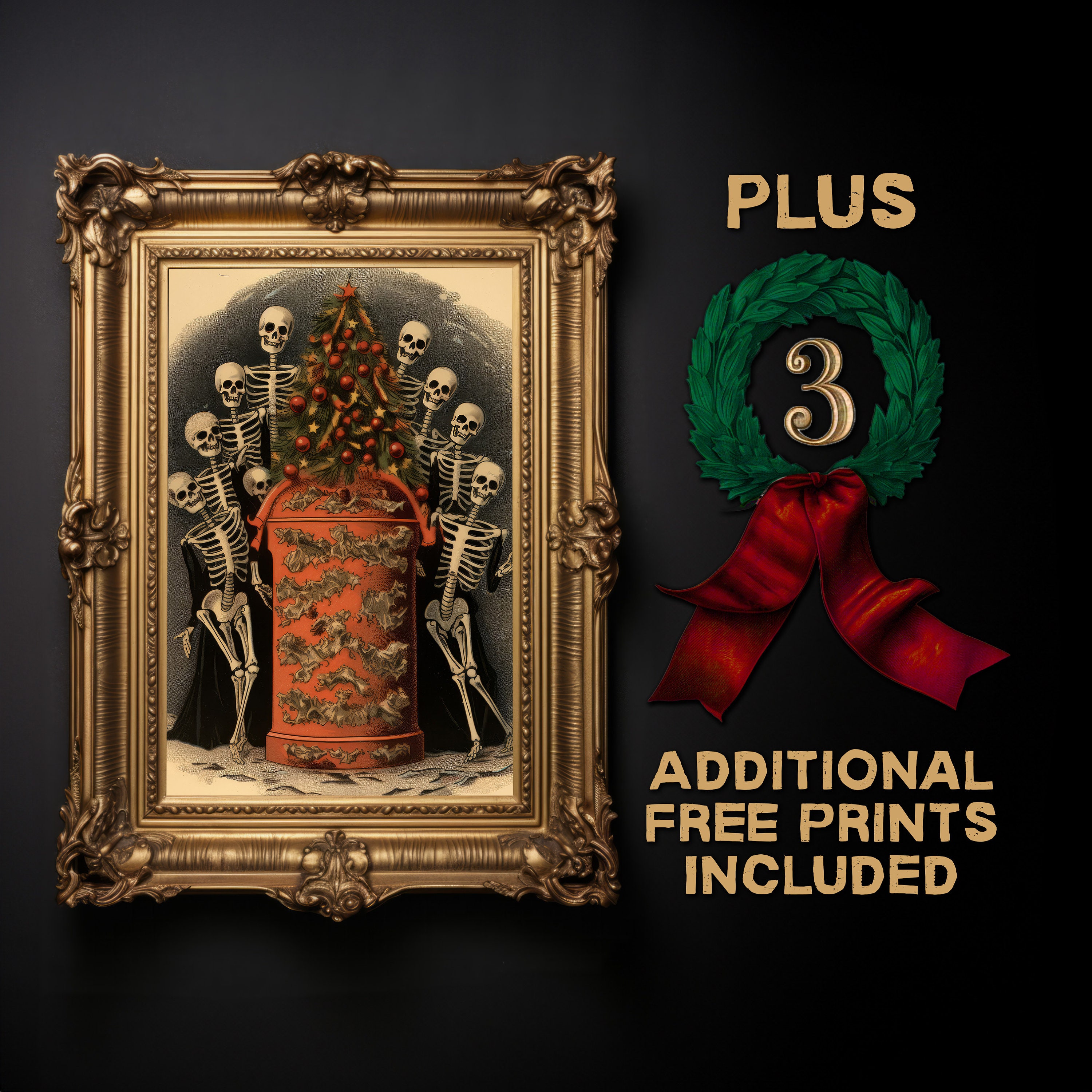 PRINTABLE Gothic Creepy Christmas Vintage Print, Krampus Wall Art ...