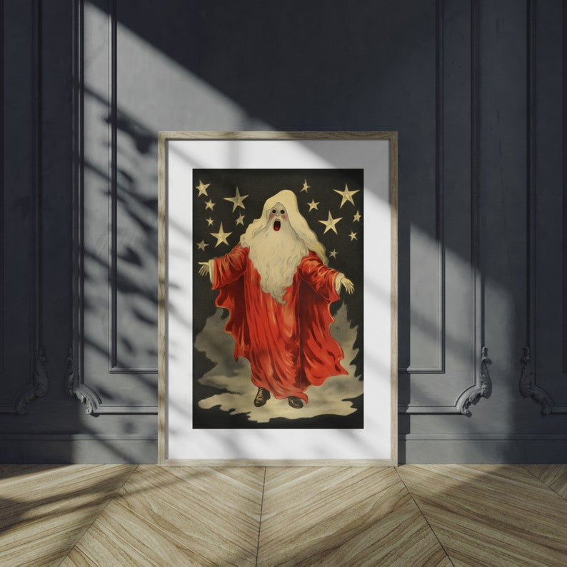 PRINTABLE Gothic Creepy Christmas Vintage Print, Krampus Wall Art ...