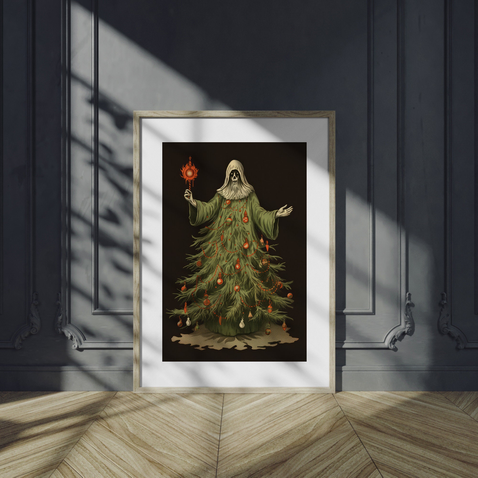 PRINTABLE Gothic Creepy Christmas Vintage Print, Krampus Wall Art ...