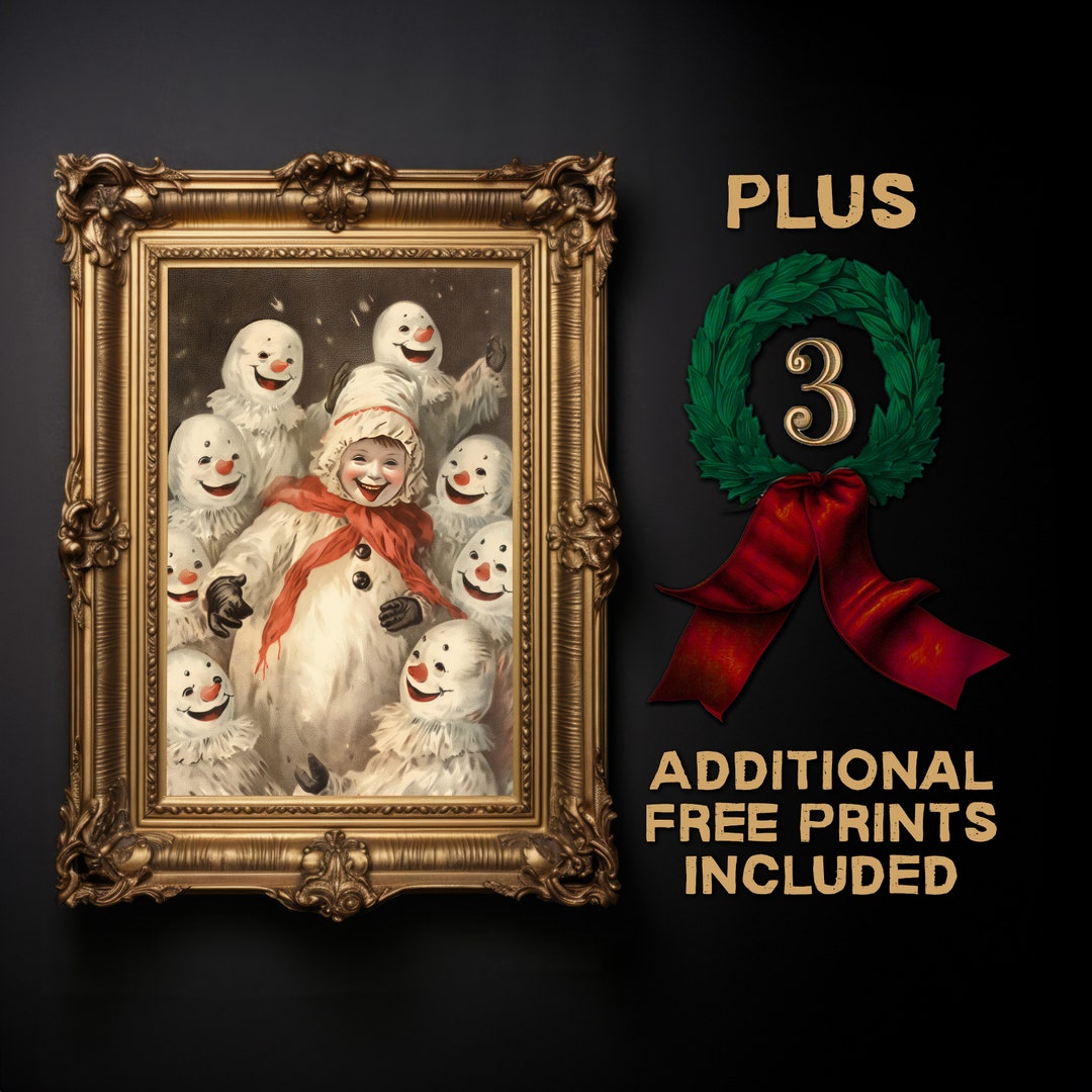 PRINTABLE Creepy Christmas Vintage Print, Gothmas Wall Art, Spooky ...