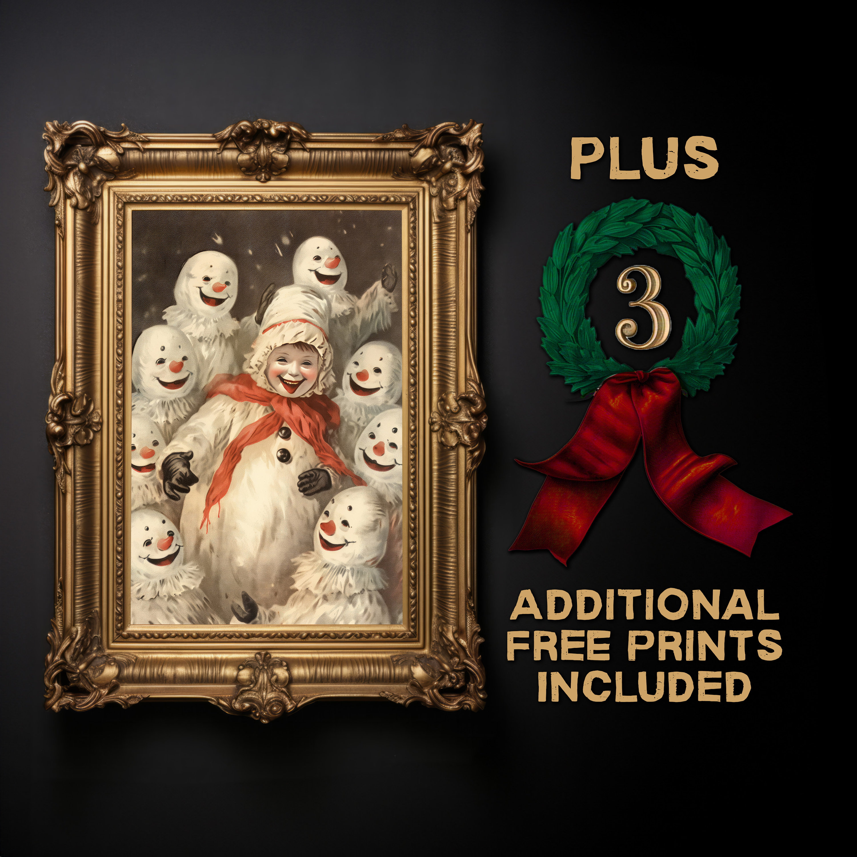 PRINTABLE Creepy Christmas Vintage Print, Gothmas Wall Art, Spooky ...