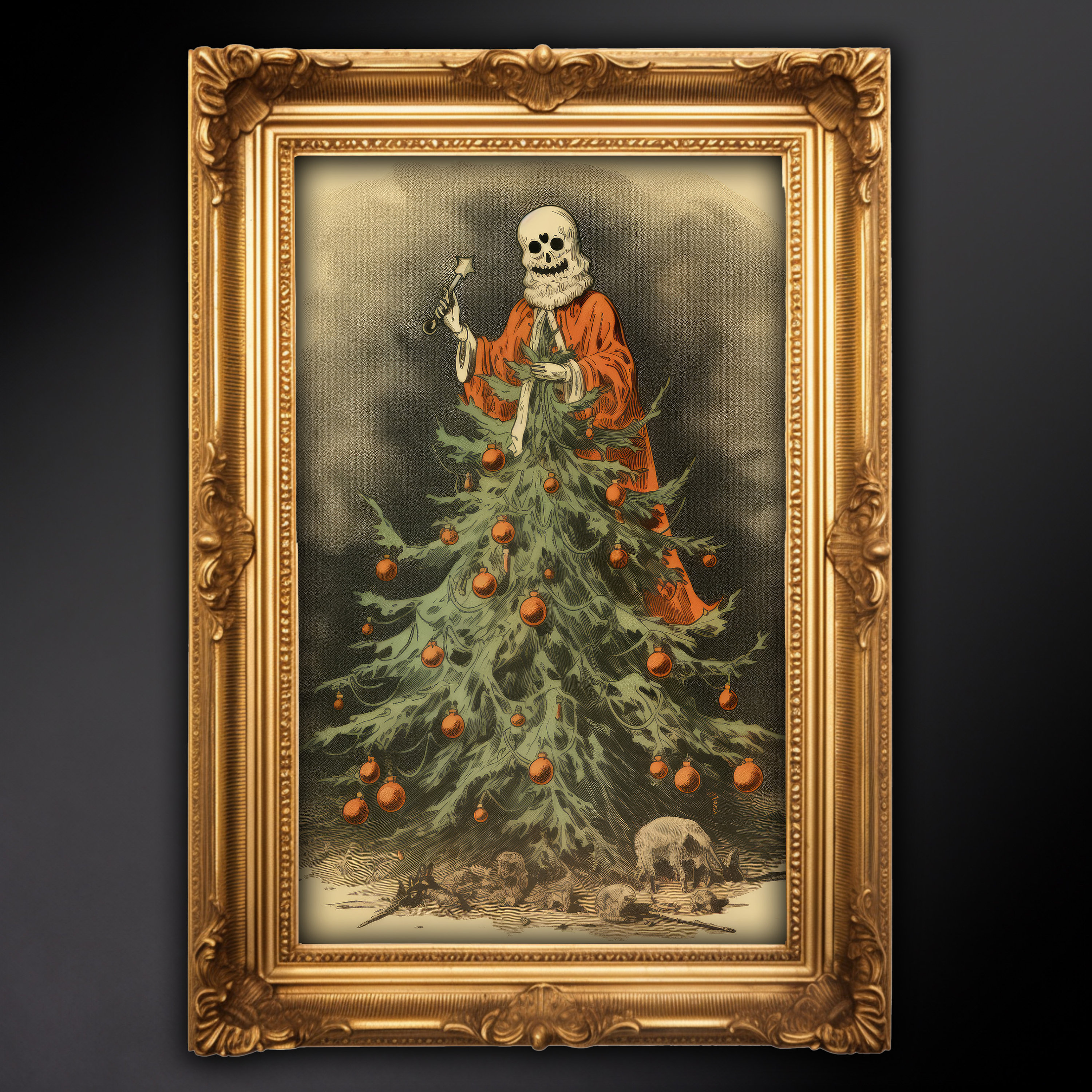PRINTABLE Gothic Creepy Christmas Vintage Print, Krampus Wall Art ...