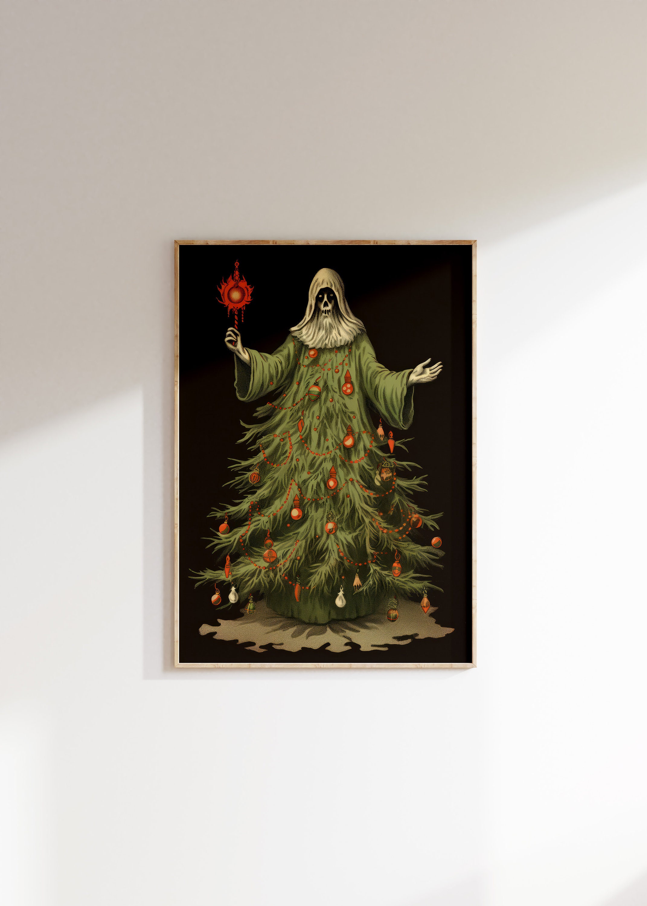 PRINTABLE Gothic Creepy Christmas Vintage Print, Krampus Wall Art ...