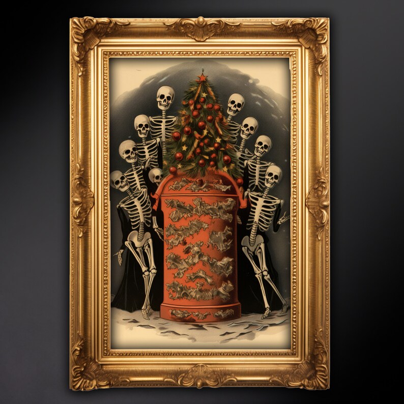 PRINTABLE Gothic Creepy Christmas Vintage Print, Krampus Wall Art ...