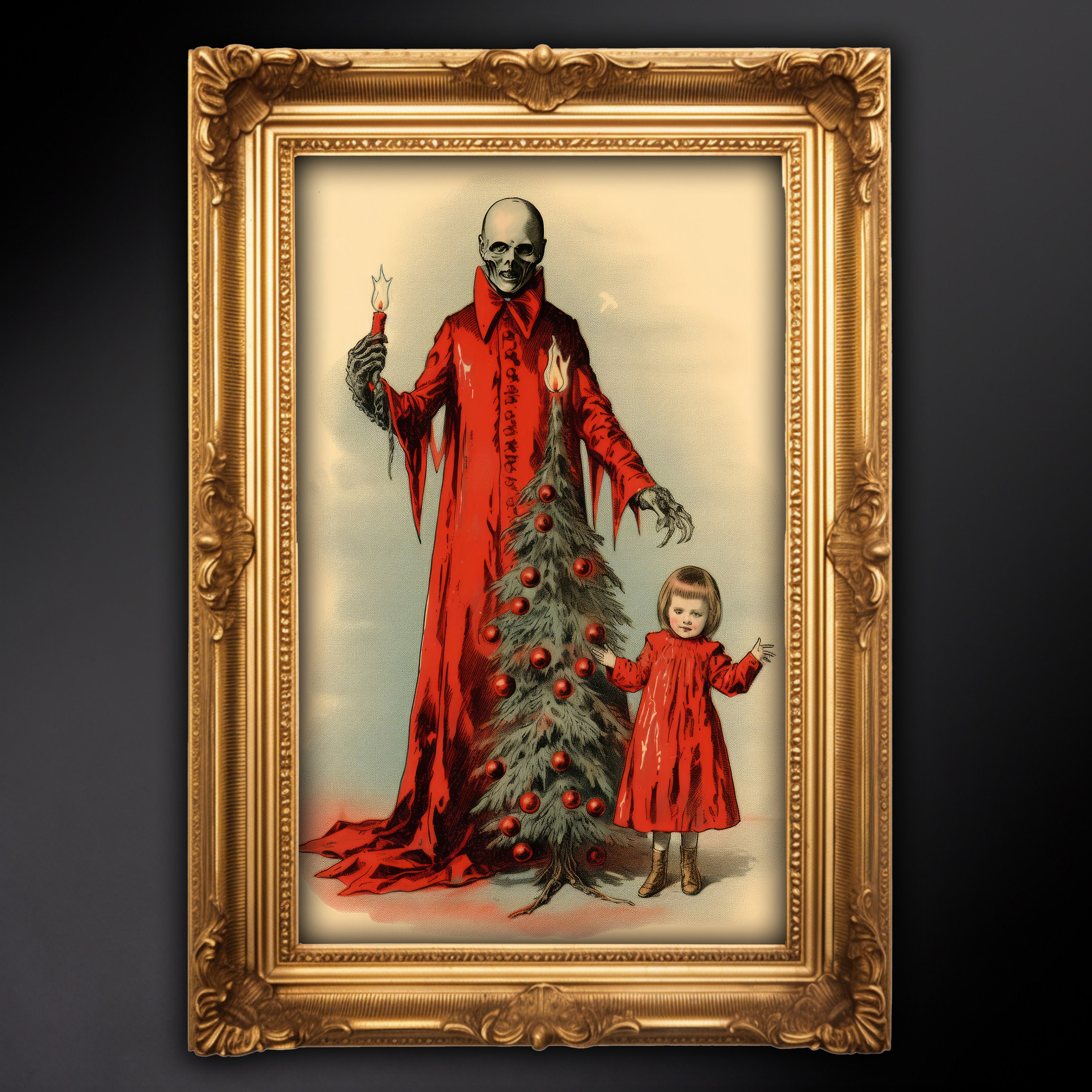PRINTABLE Gothic Creepy Christmas Vintage Print, Krampus Wall Art ...