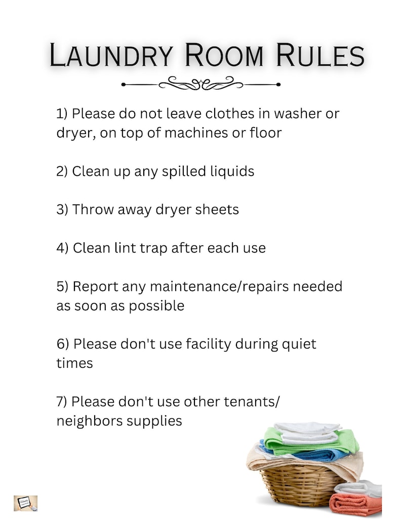 Laundry Rules - Etsy