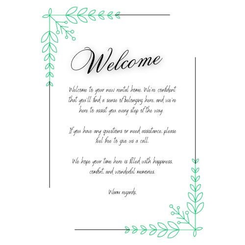 Welcome Tenant Letter/email - Etsy