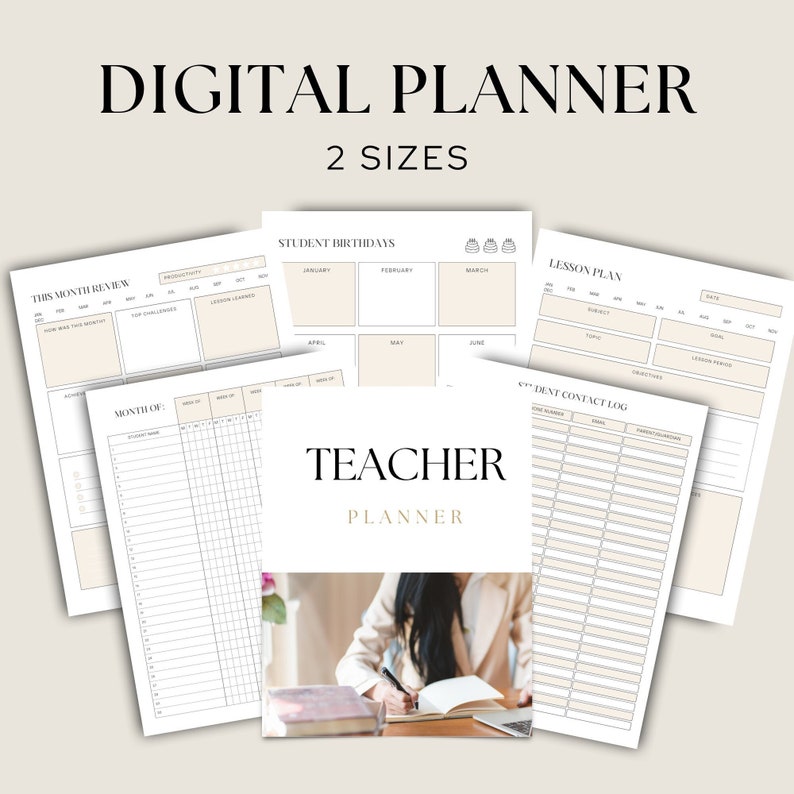 2024-2025 Minimalist Teacher Digital Planner PDF Goodnotes & Printable ...