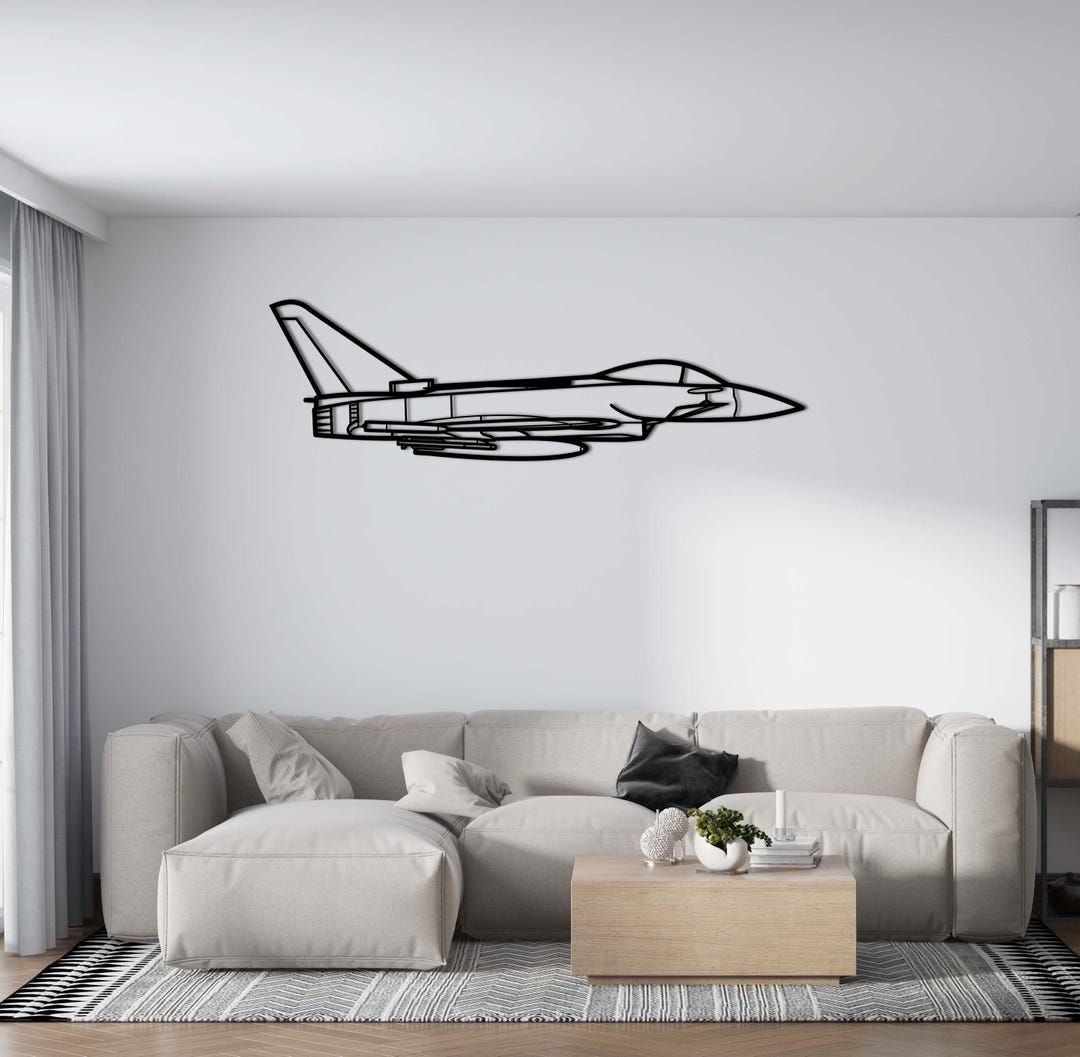 Eurofighter Typhoon Military Aircraft Fighter Jet Metal Silhouette ...
