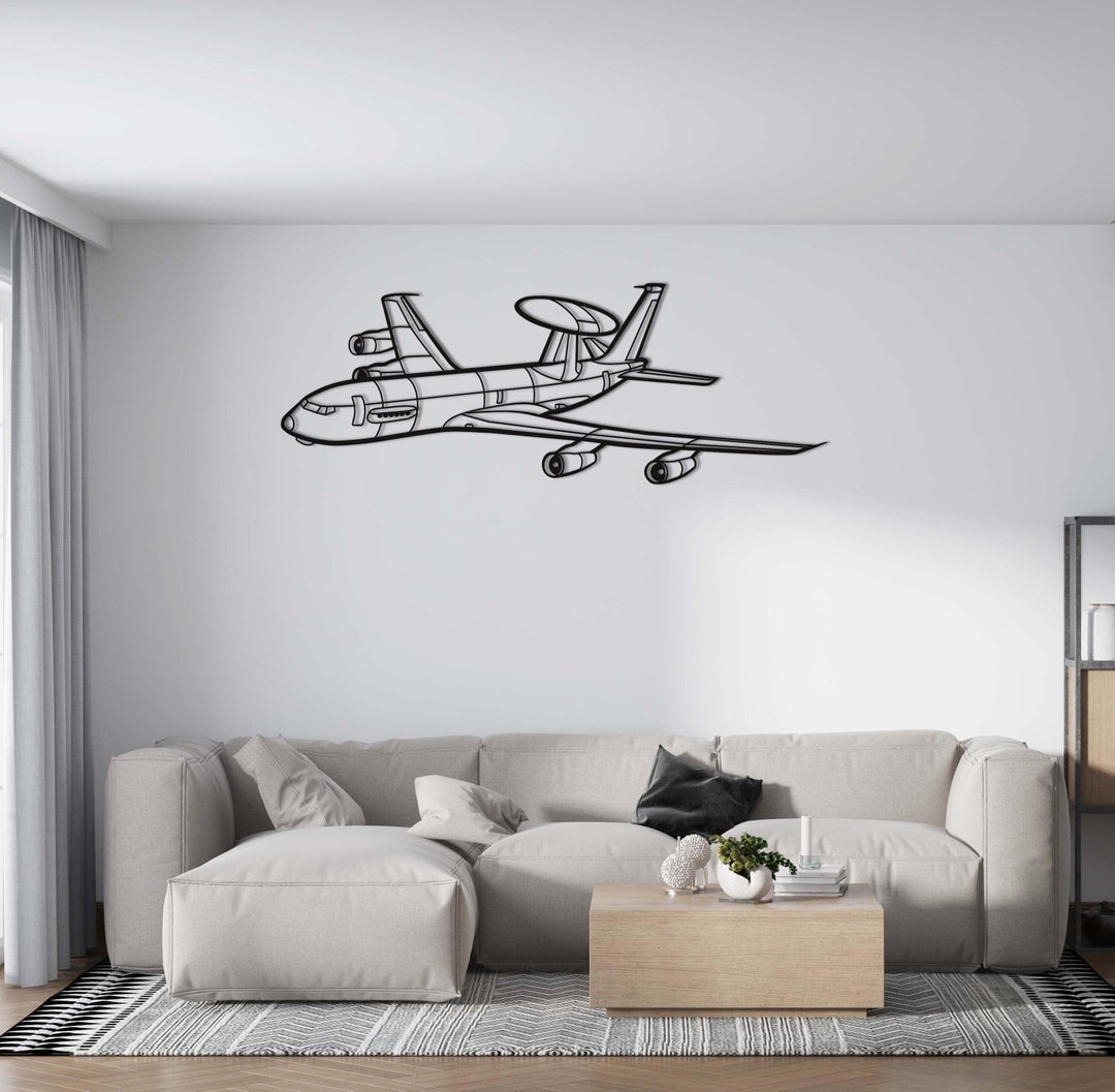 Boeing E-3 Sentry AWACS Angle | Metal Aircraft Wall Art for Home or ...