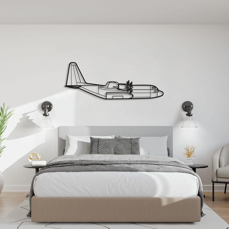 Lockheed C-130 Hercules Side | Metal Aircraft Wall Art for Home or ...