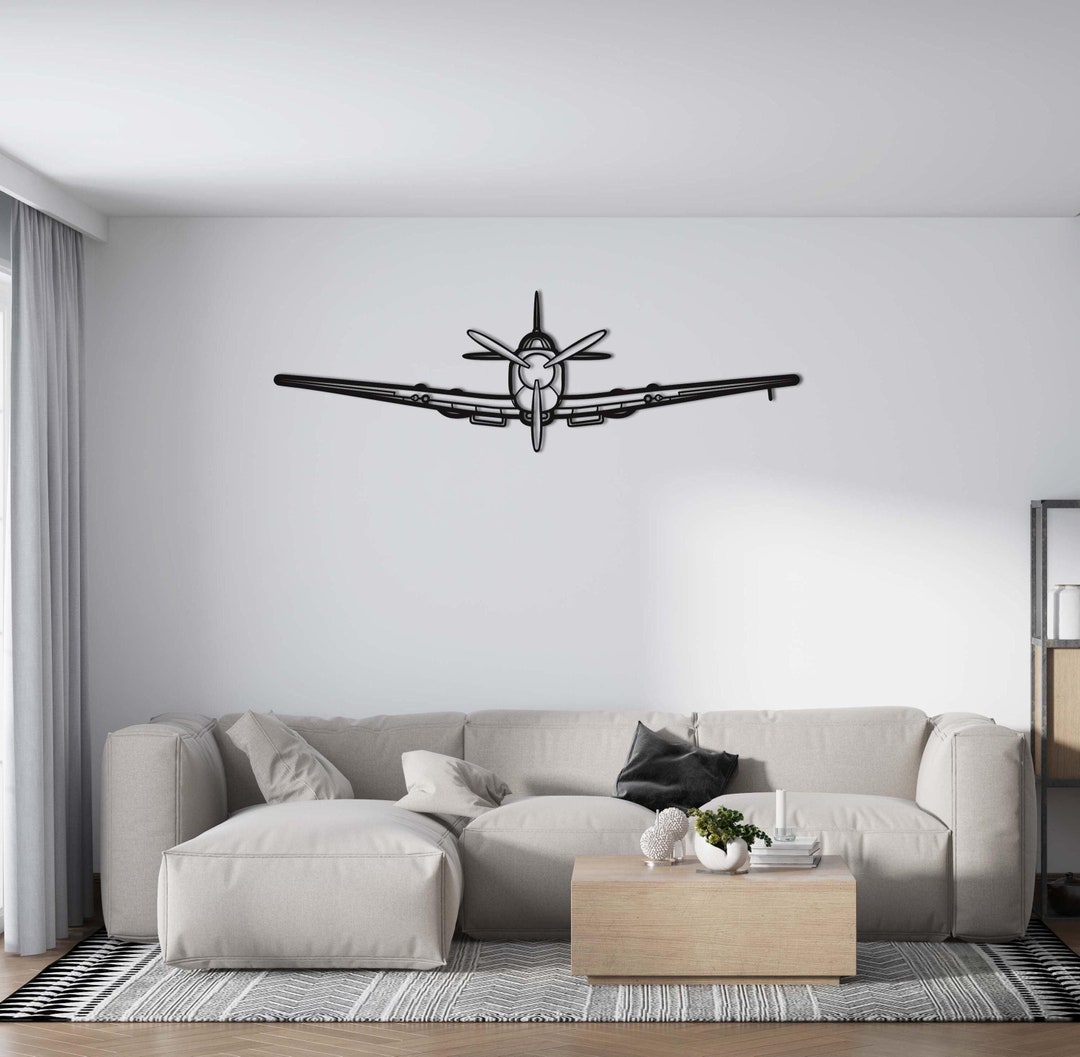 Supermarine Spitfire Front Aircraft Metal Silhouette Metal Aircraft ...