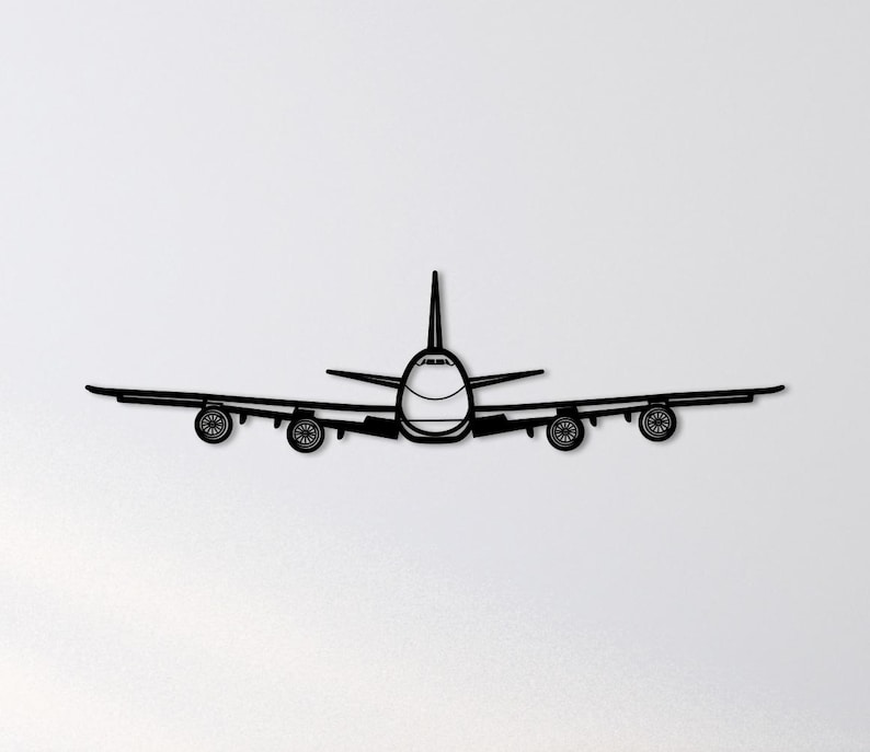 Boeing 747 Front | Metal Aircraft Wall Art for Home or Office Decor ...