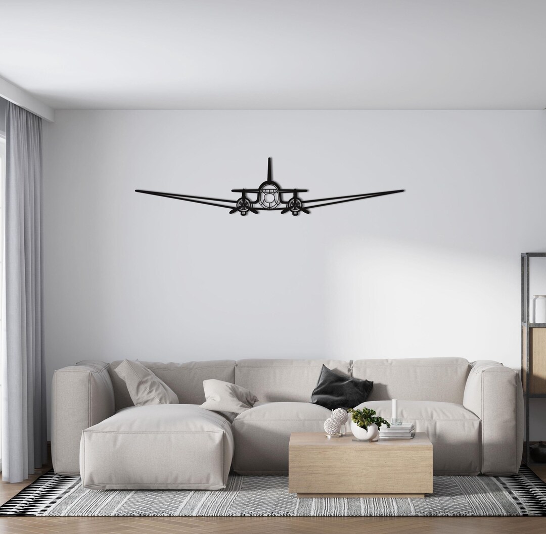 Douglas DC-3 Front | Metal Aircraft Wall Art for Home or Office Decor ...