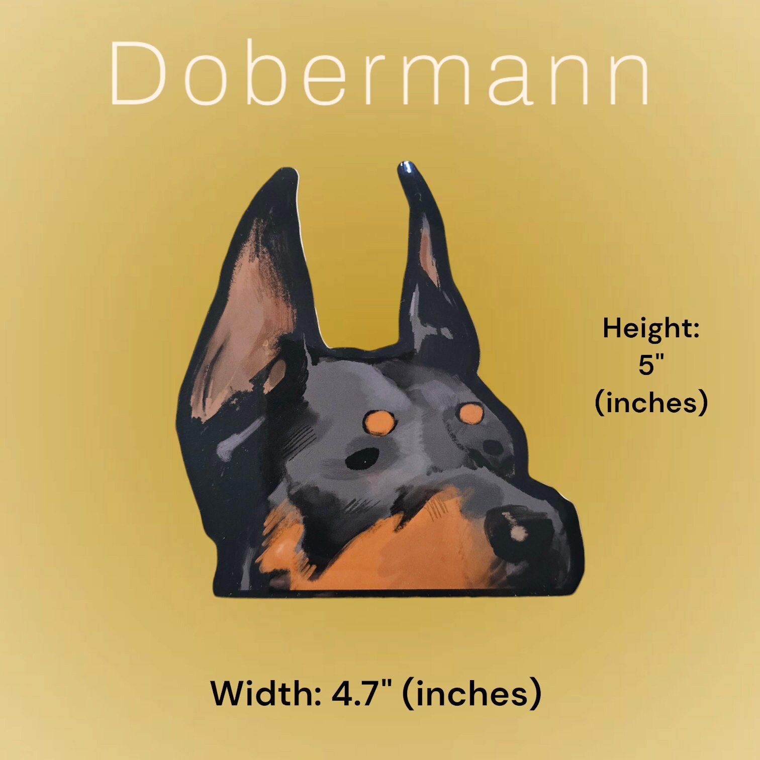 Doberman Car Peeker Sticker waterproof Only - Etsy