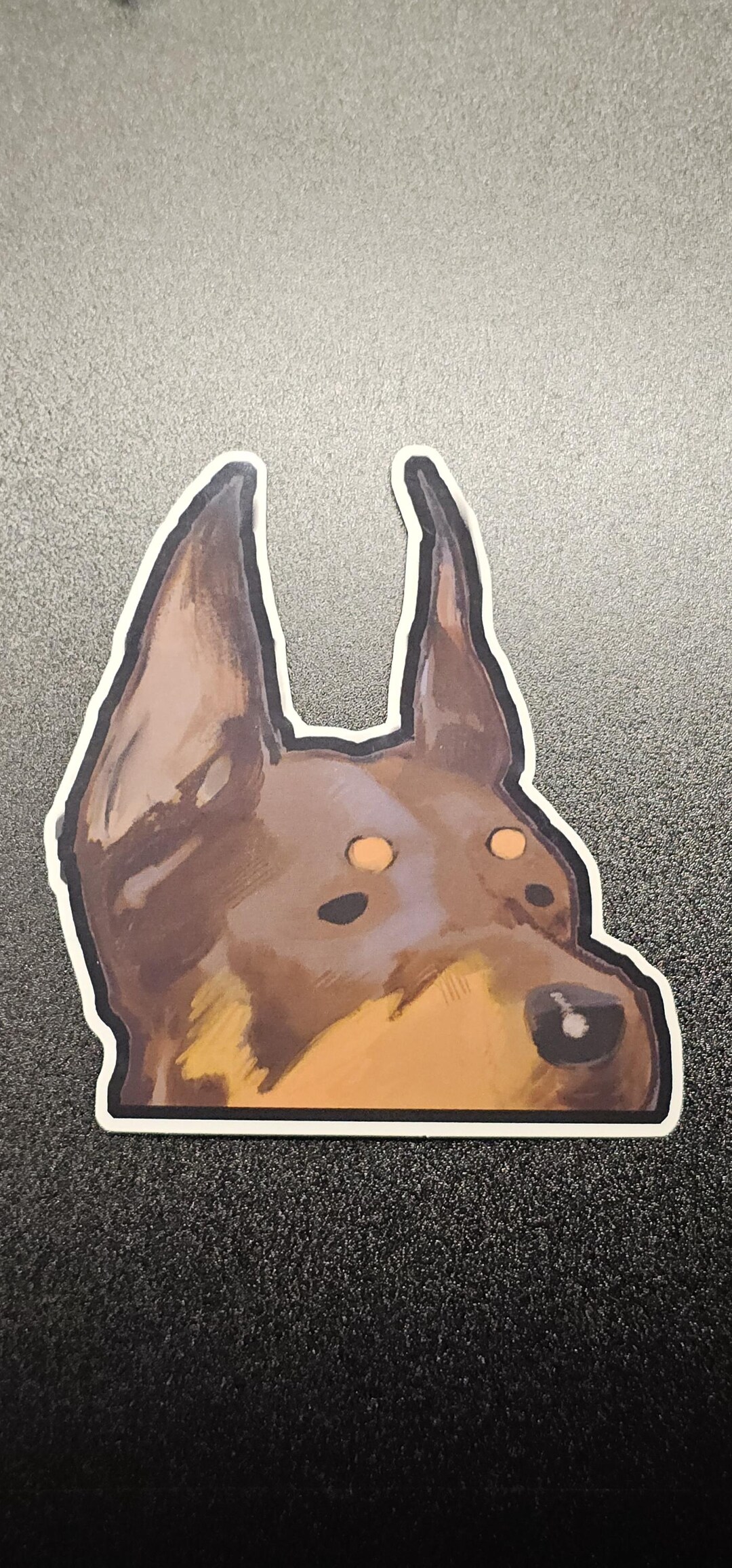 Brown Dobermann Car Peeker Sticker (weatherproof) - Etsy