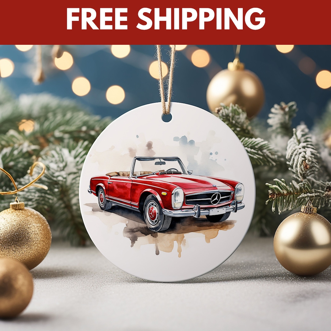 Mercedes Ornament, Mercedes 280SL Ornament, Mercedes Gift, Mercedes ...