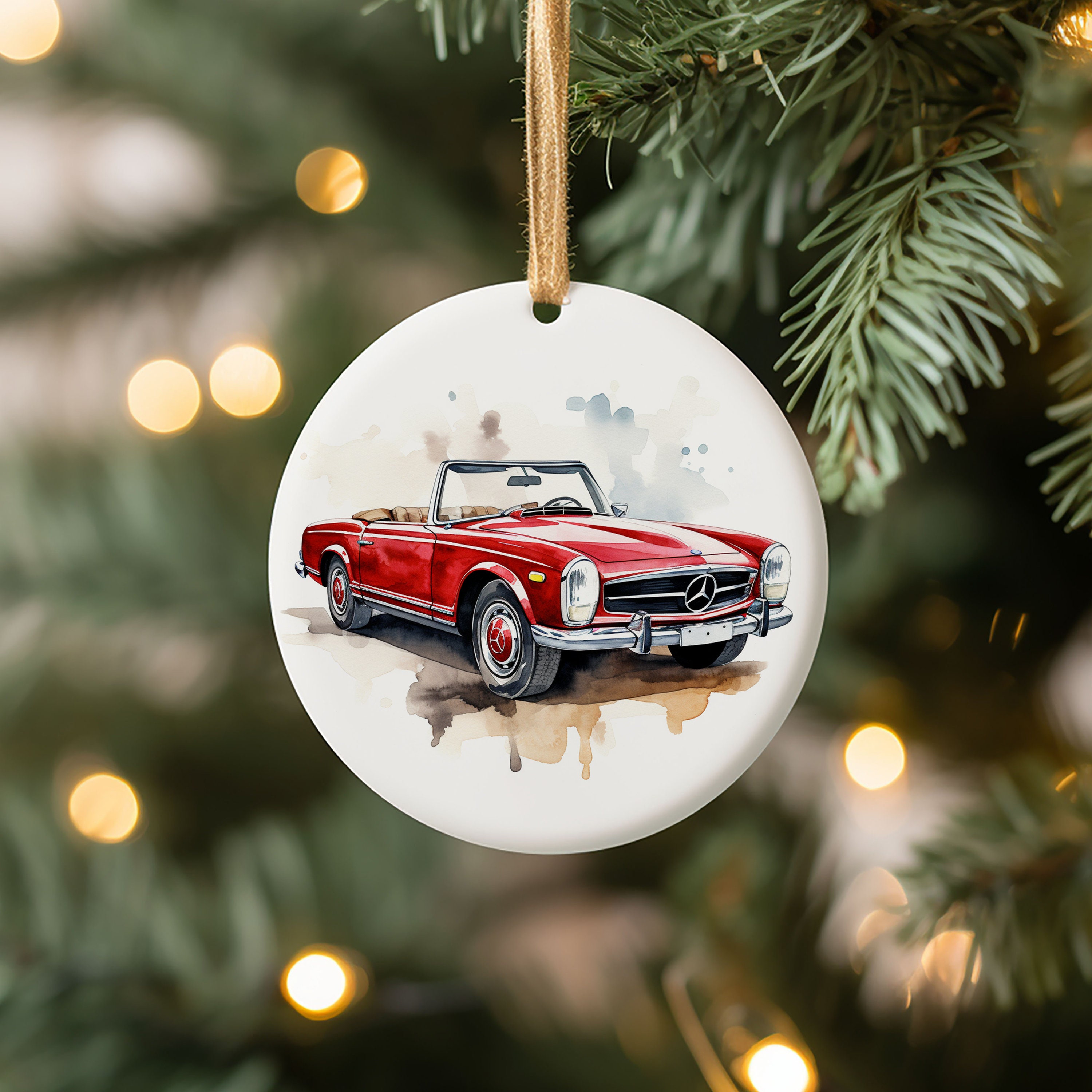 Mercedes Ornament, Mercedes 280SL Ornament, Mercedes Gift, Mercedes ...