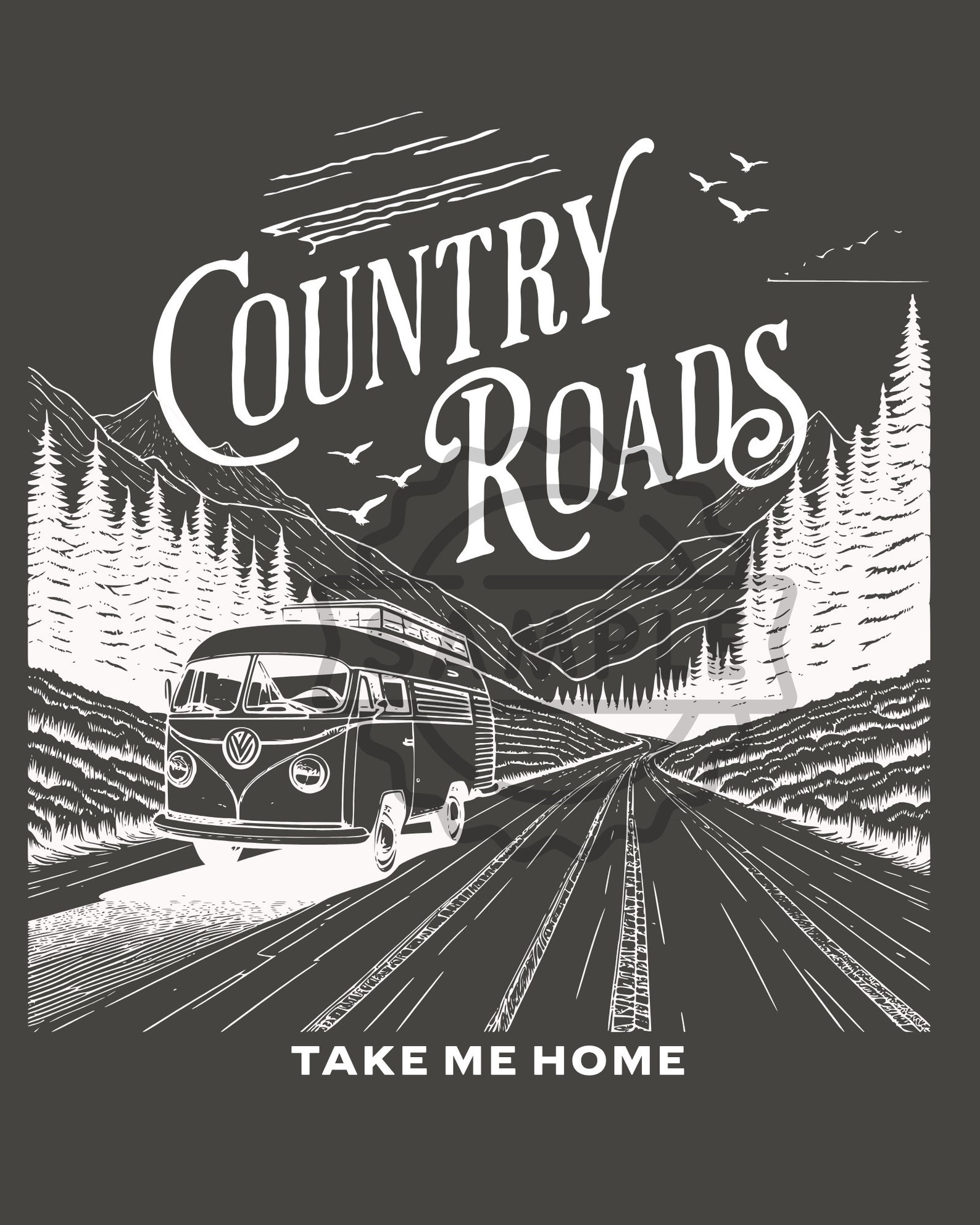 Country Roads SVG - Etsy