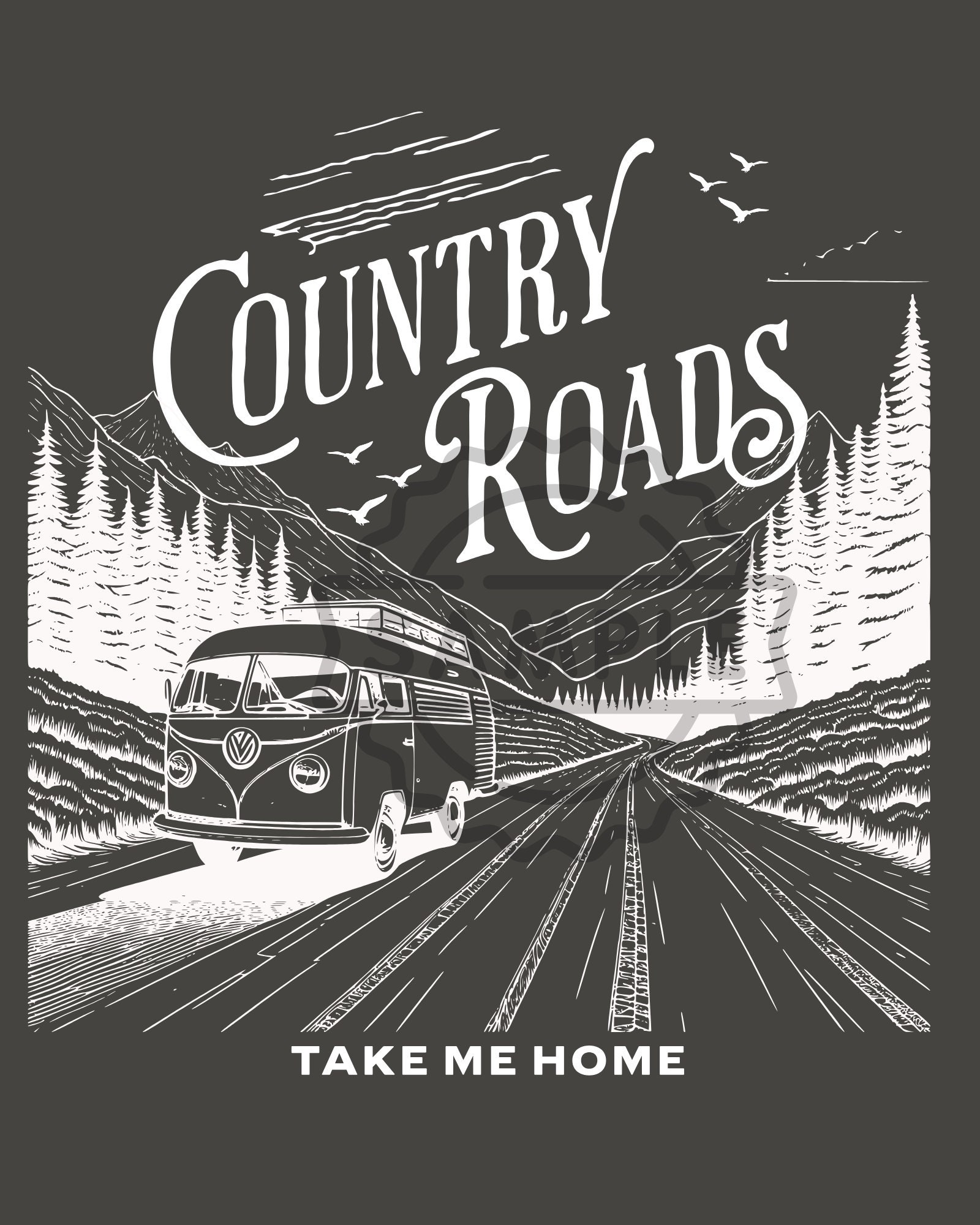 Country Roads SVG - Etsy