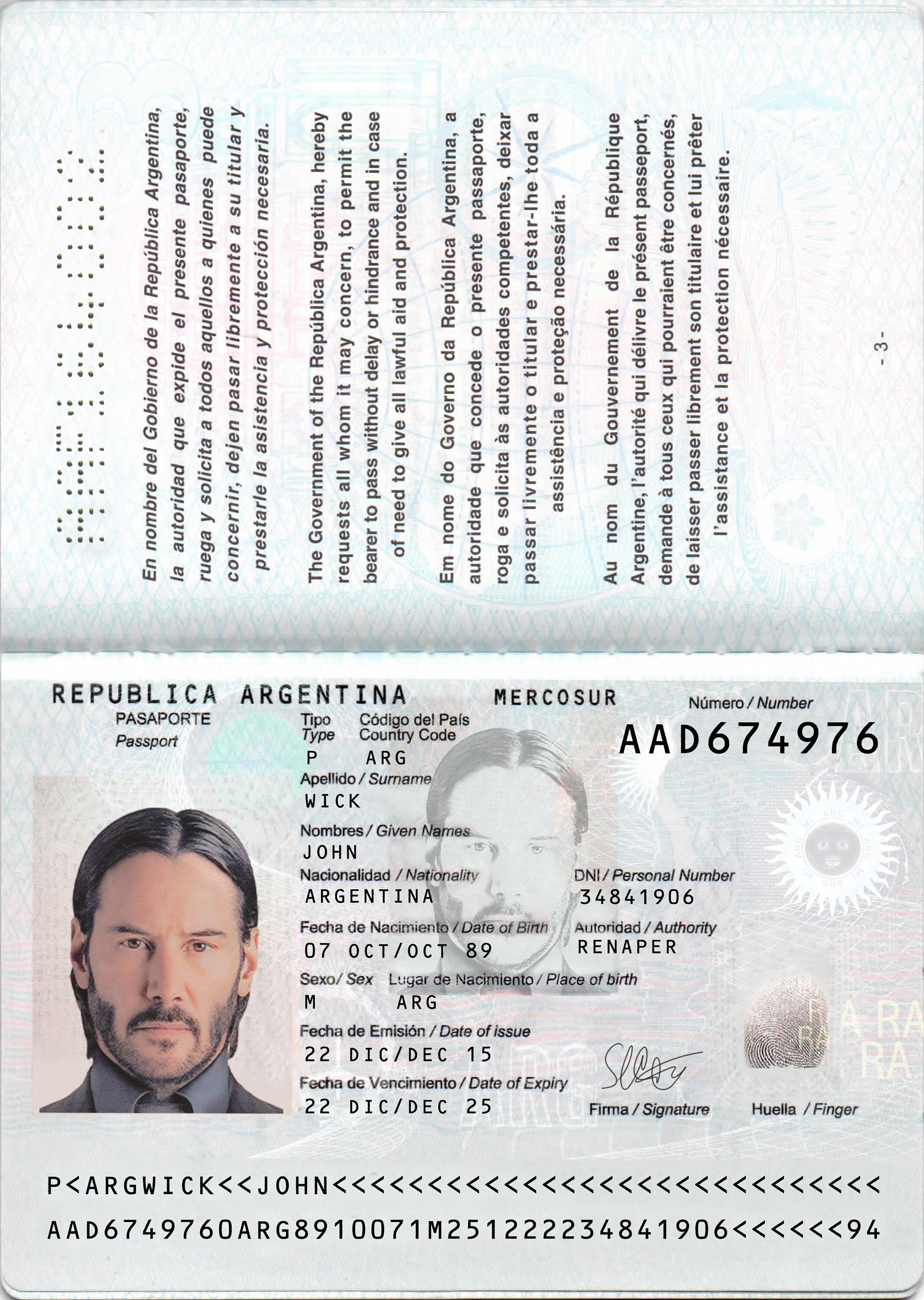 Argentinian Passport