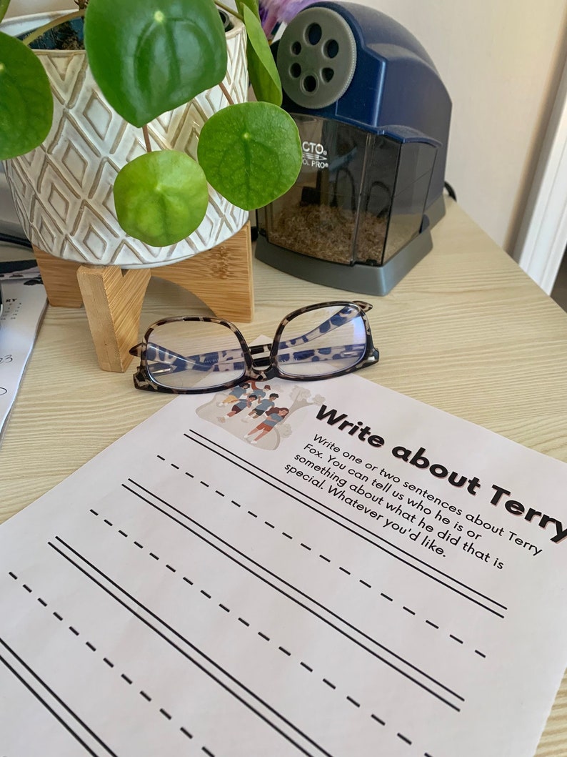 Terry Fox Activity Packet - Elementary - Etsy